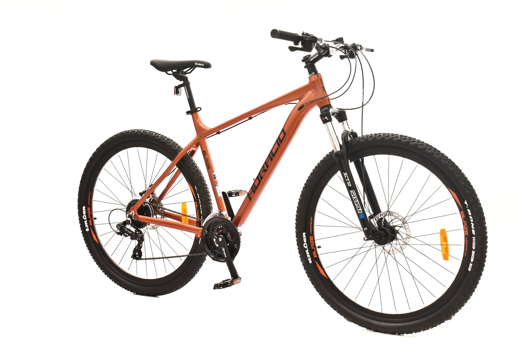 Blaze 29 Mountain Bikes Horaciobikes Hardtail Shimano Suntour XCE 3 x 8 Speed Aluminium Alloy Frame Metallic Bronze