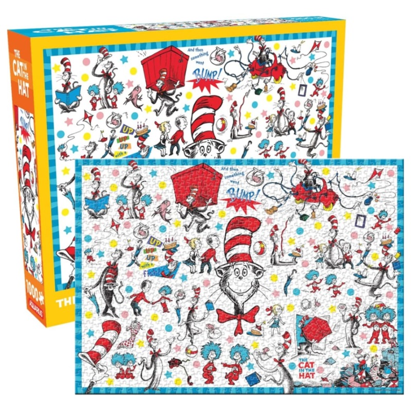 Buy Aquarious Dr Seuss Cat in the Hat Collage 1000 Piece Jigsaw Puzzle ...