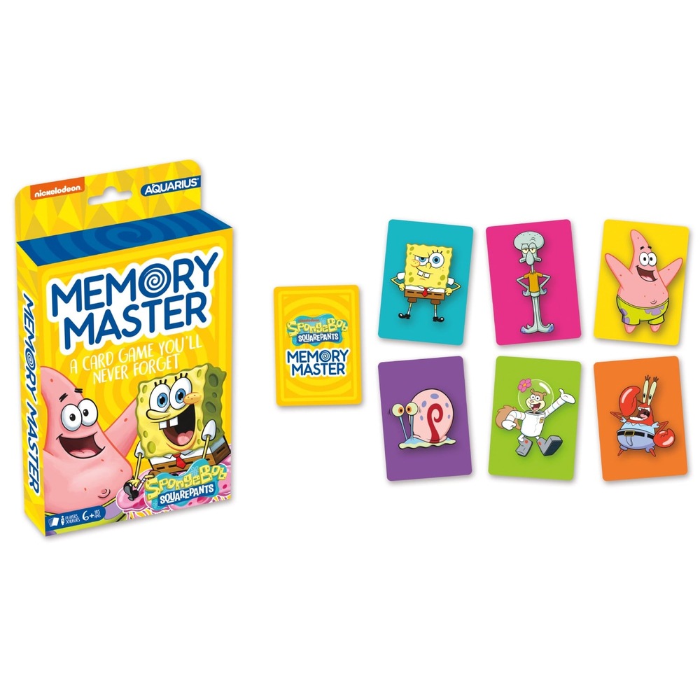 Buy Aquarius Memory Master Spongebob Squarepants Card Game - MyDeal ...