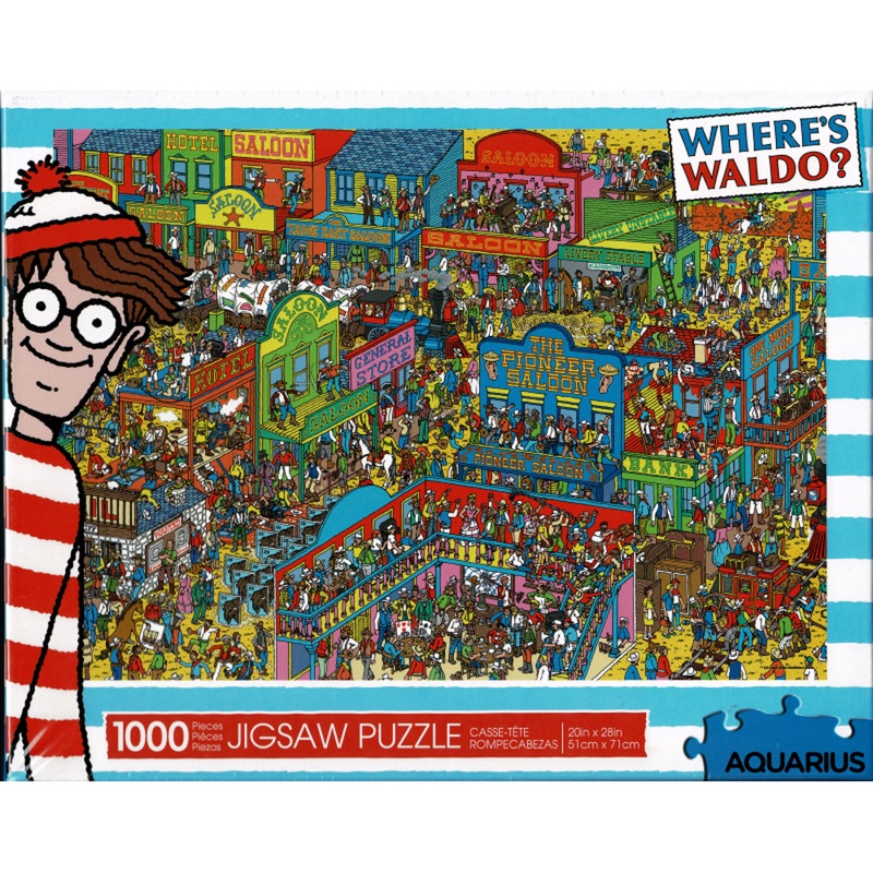 Buy Aquarius Where's Waldo Wild Wild West 1000 Piece Jigsaw Puzzle - MyDeal