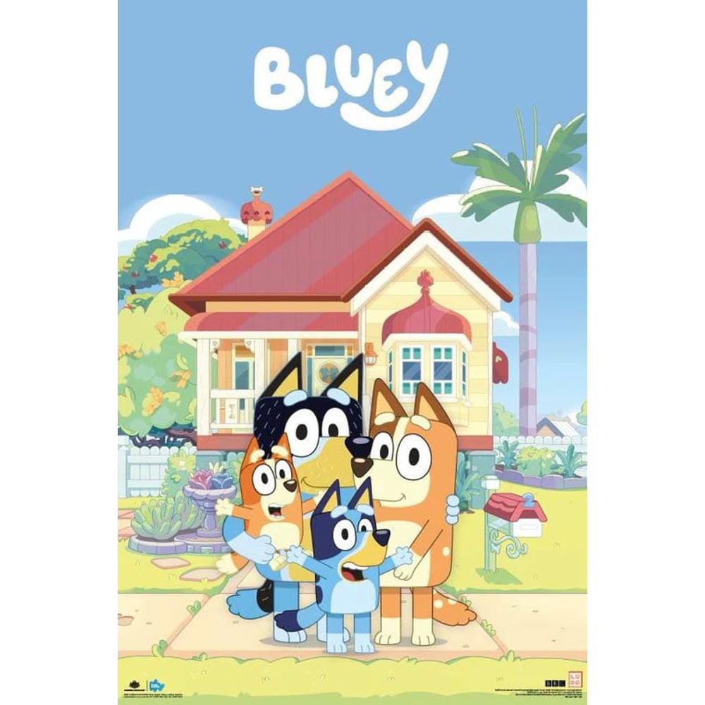 Buy Bluey Family House Poster - MyDeal Australia
