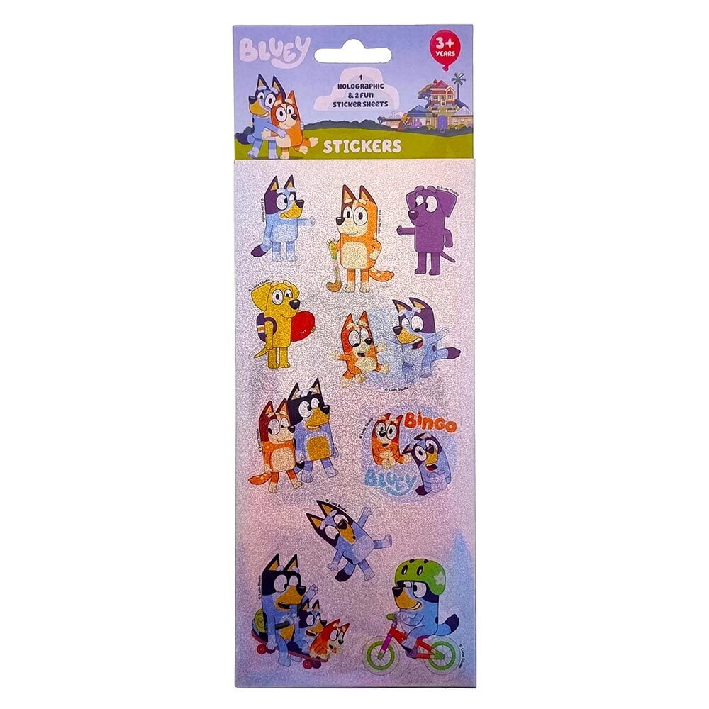 Buy Bluey Holographic Stickers 3 Pack - MyDeal Australia
