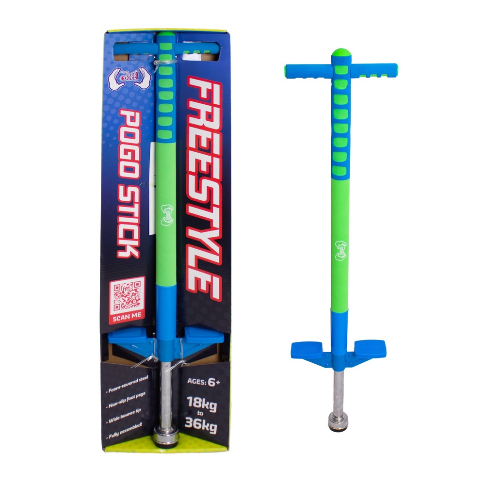 Buy Cooee Freestyle Pogo Stick (Blue/Green) - MyDeal Australia