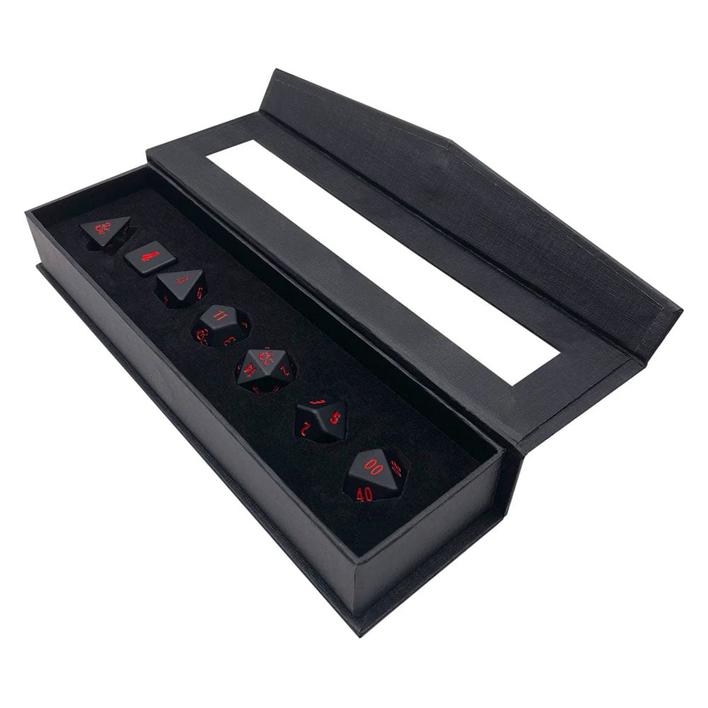 Buy Dungeons and Dragons Black Heavy Metal RPG Dice Set - MyDeal Australia