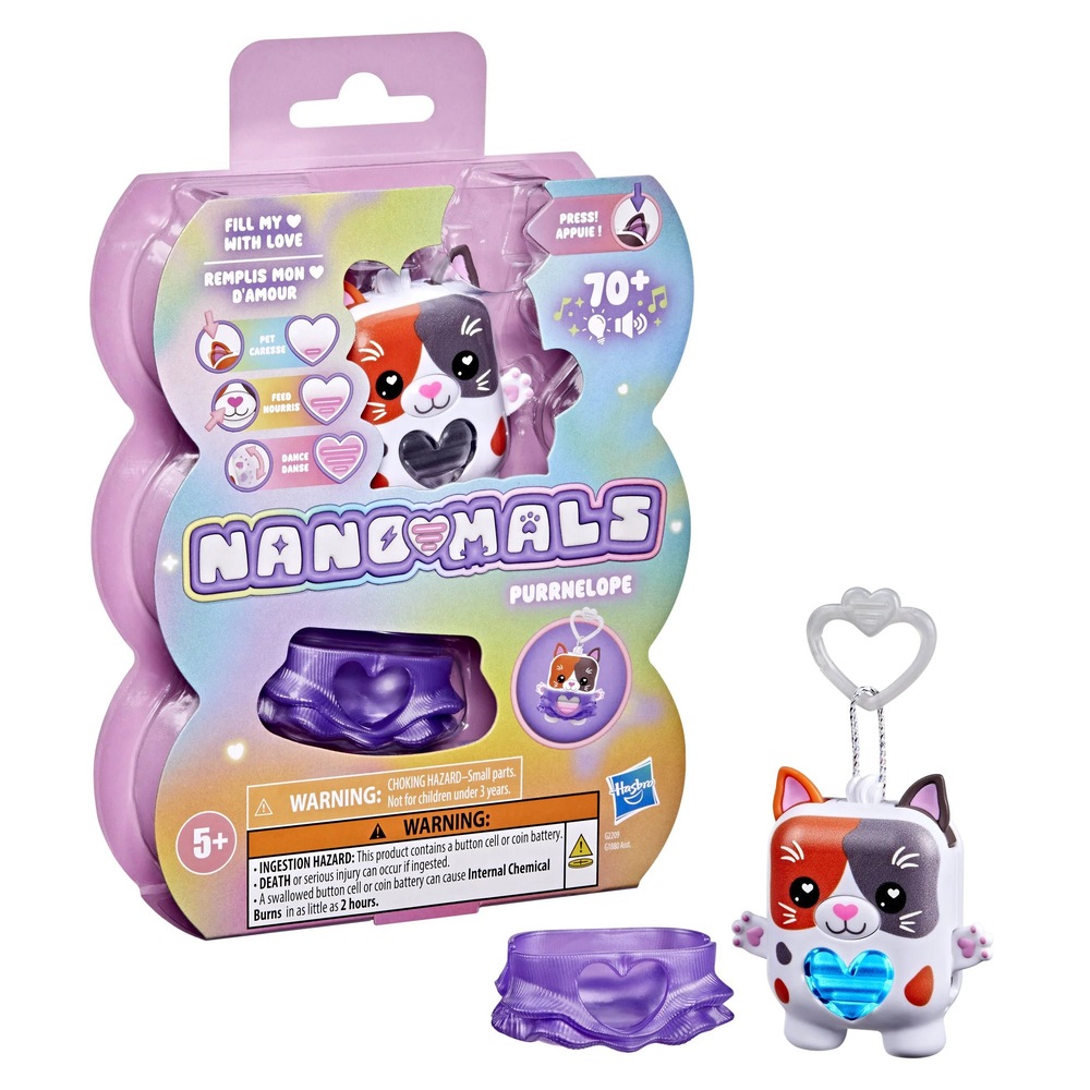Buy Hasbro Nano-Mals Purrnelope the Calico Kitty Electronic Fidget Pet ...