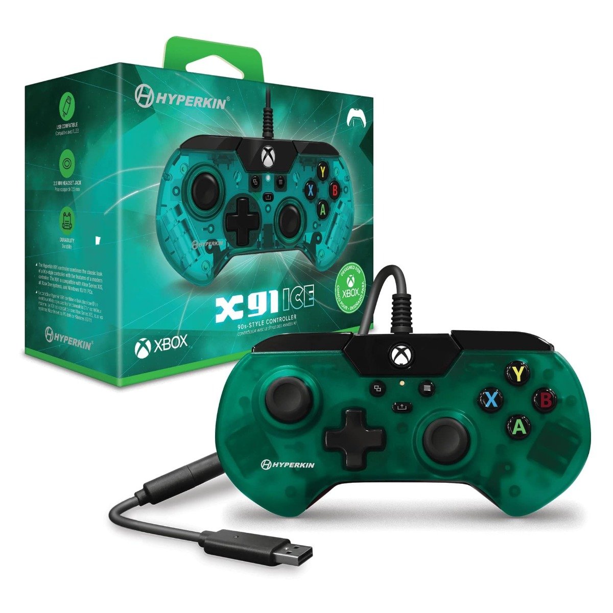 Buy Hyperkin X91 Ice Wired Controller For Xbox Series X-S, Xbox One and ...