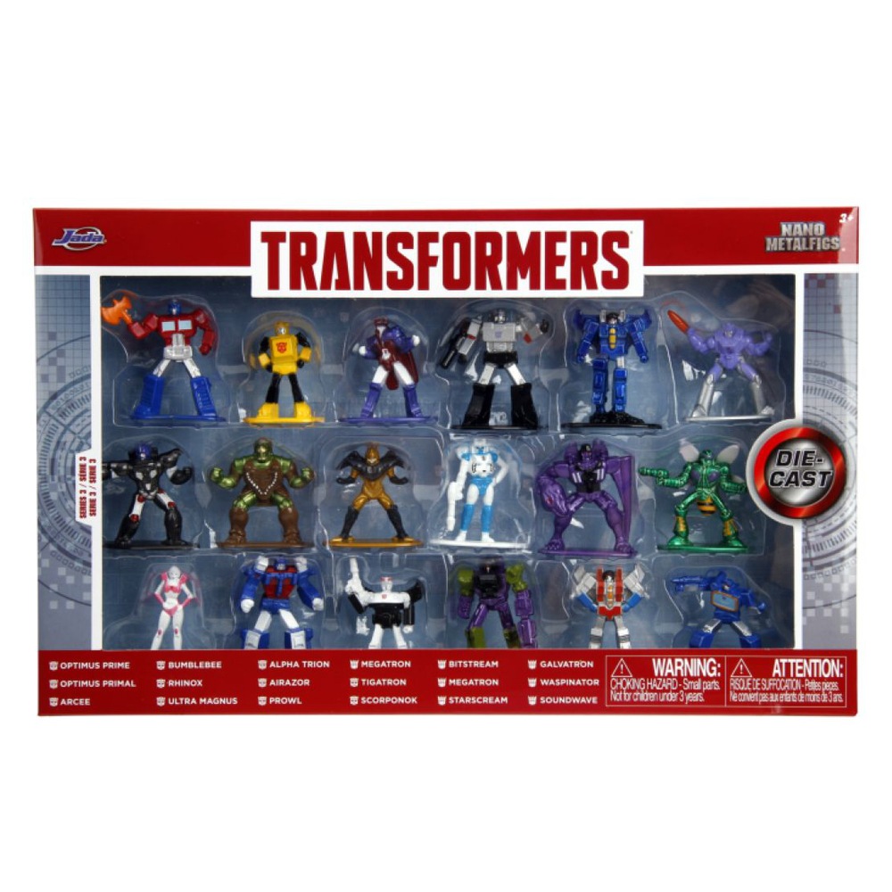 Buy Jada Toys Nano Metalfigs Transformers TV Nano Metal Figures 18 Pack ...
