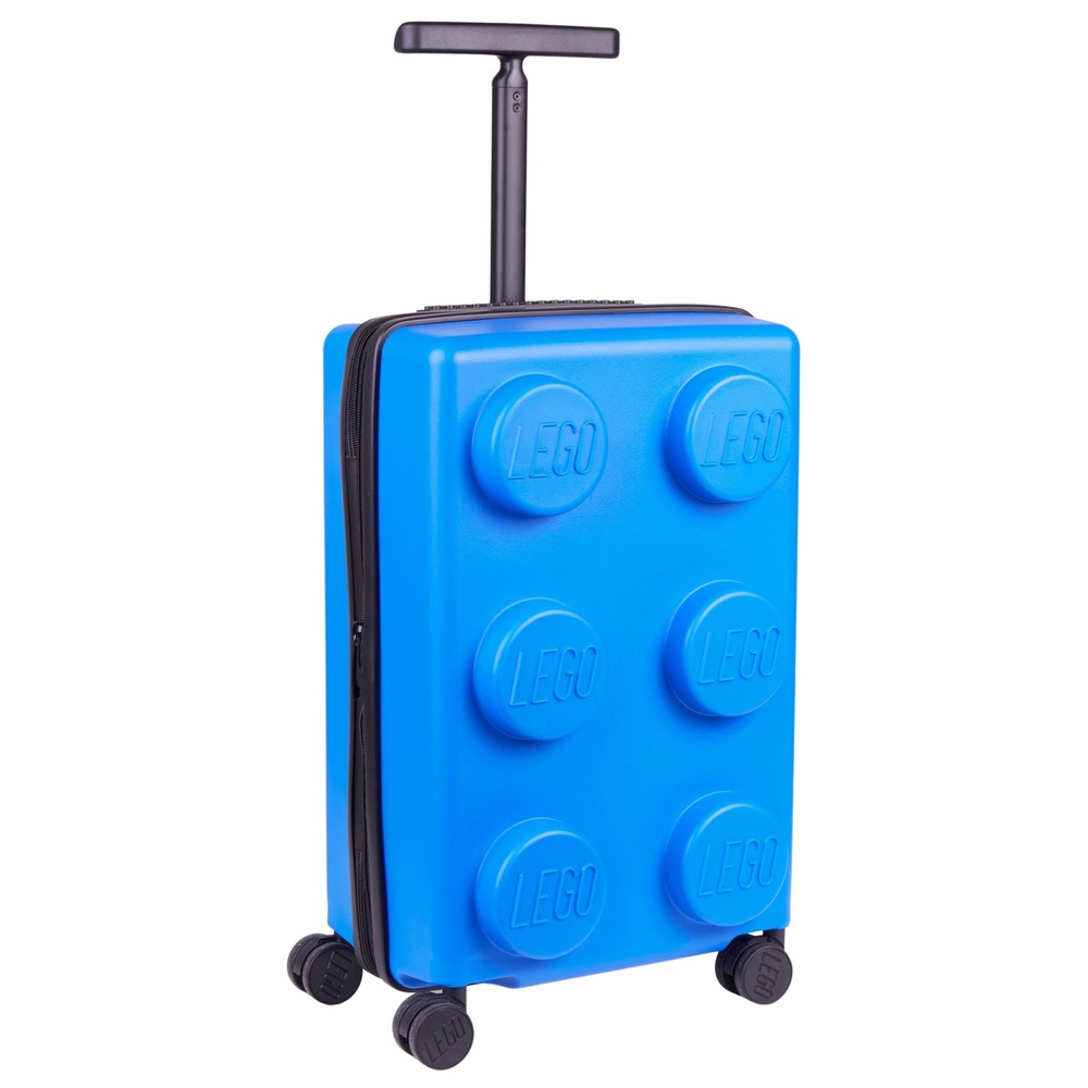 Buy LEGO Brick 2x3 Bright Blue Expandable Trolley Luggage - MyDeal ...