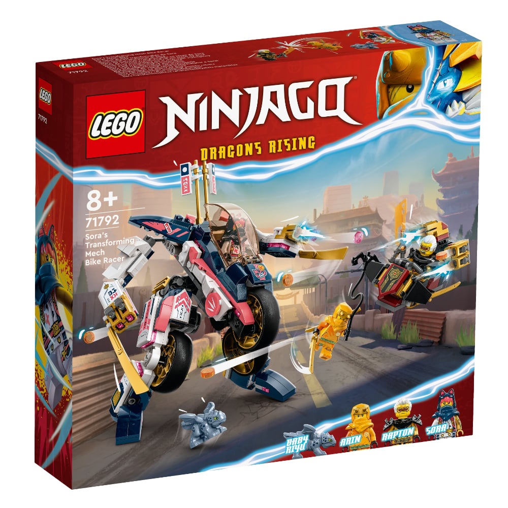 Buy LEGO NINJAGO Sora's Transforming Mech Bike Racer (71792) - MyDeal ...