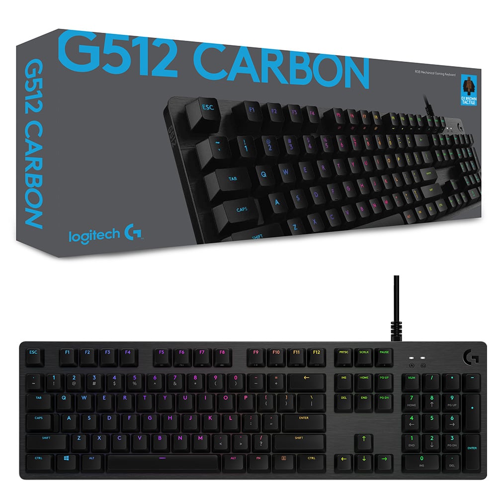 Buy Logitech G512 Carbon GX Brown RGB Mechanical Gaming Keyboard ...