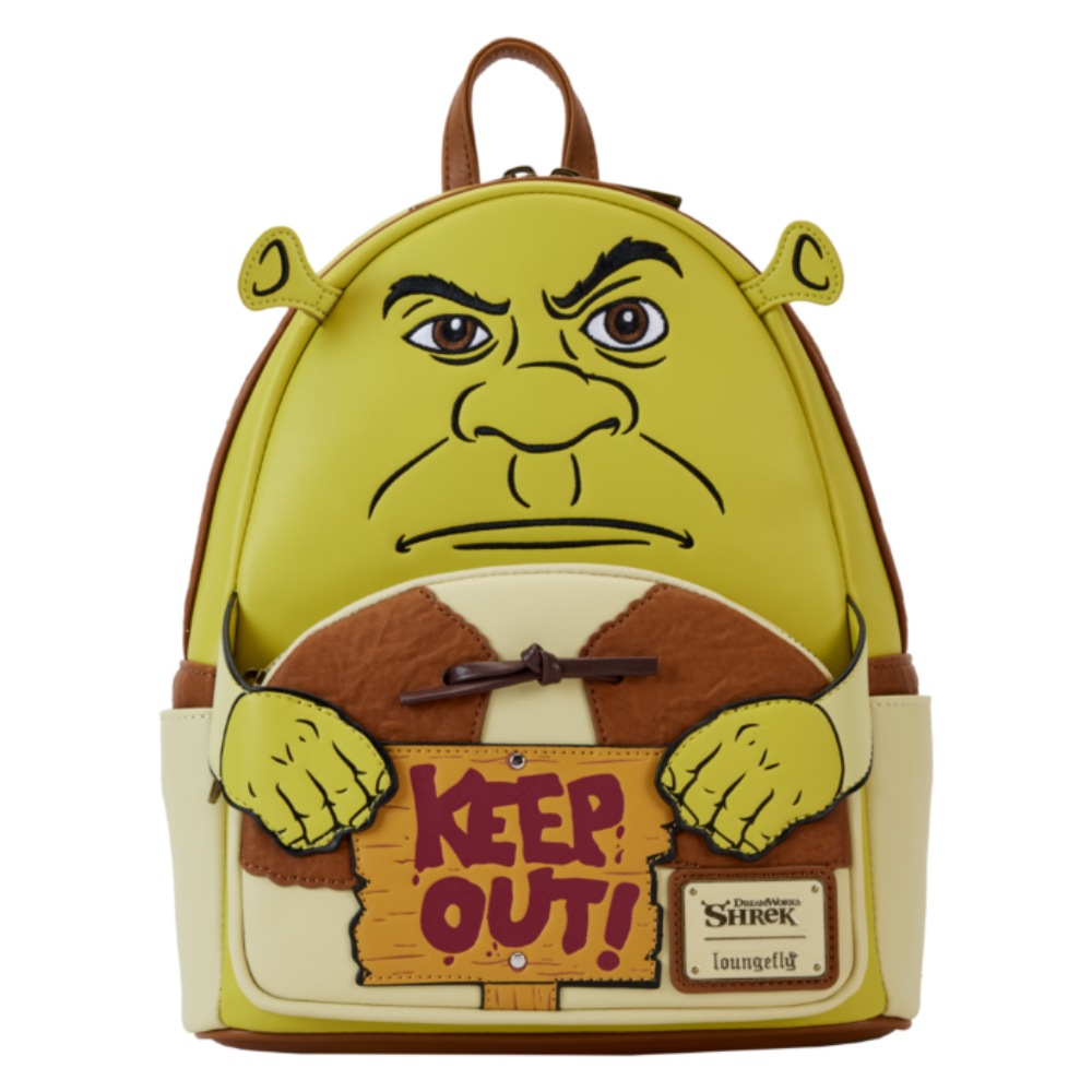 Buy Loungefly Shrek Keep Out 10 inch Faux Leather Mini Backpack ...