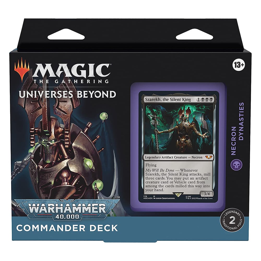 Buy Magic the Gathering Universes Beyond Warhammer 40,000 Necron Dynasties Commander Deck ...