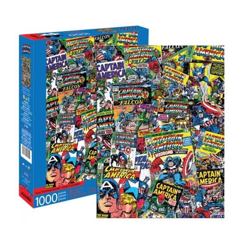 Buy Marvel's Captain America Comic Collage 1000 Piece Jigsaw Puzzle ...