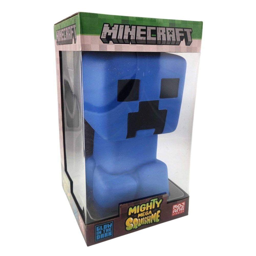 Buy Minecraft Mighty Mega Mega Squishme Creeper Glow in the Dark Blue ...