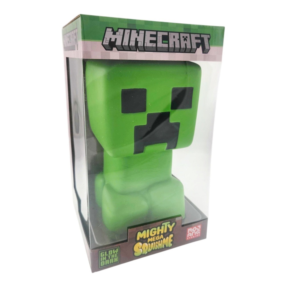 Buy Minecraft Mighty Mega Mega Squishme Creeper Glow in the Dark Green ...
