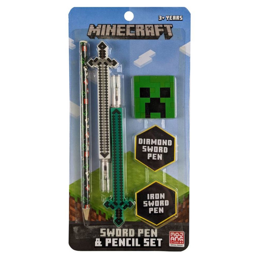Buy Minecraft Sword Pen and Pencil Set - MyDeal Australia