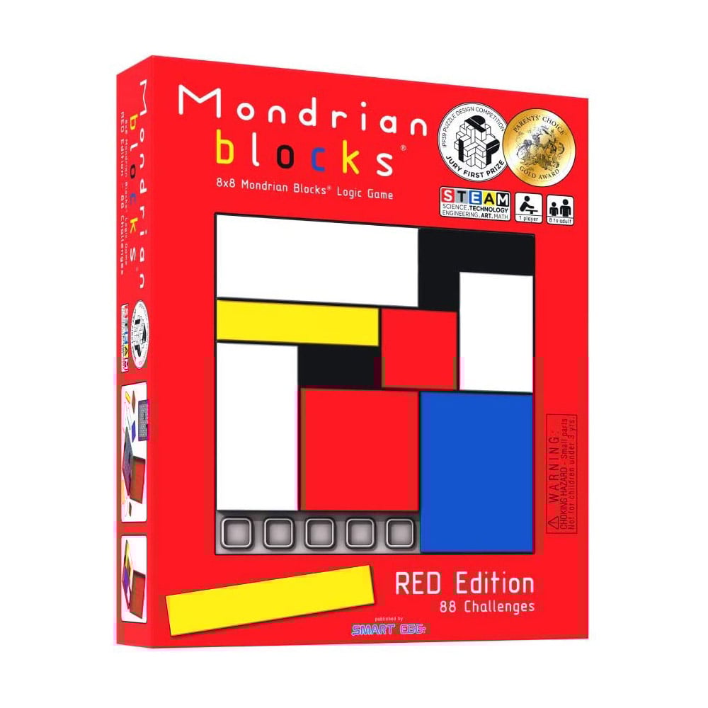 Buy Mondrian Blocks Puzzle Game Red Edition - MyDeal Australia