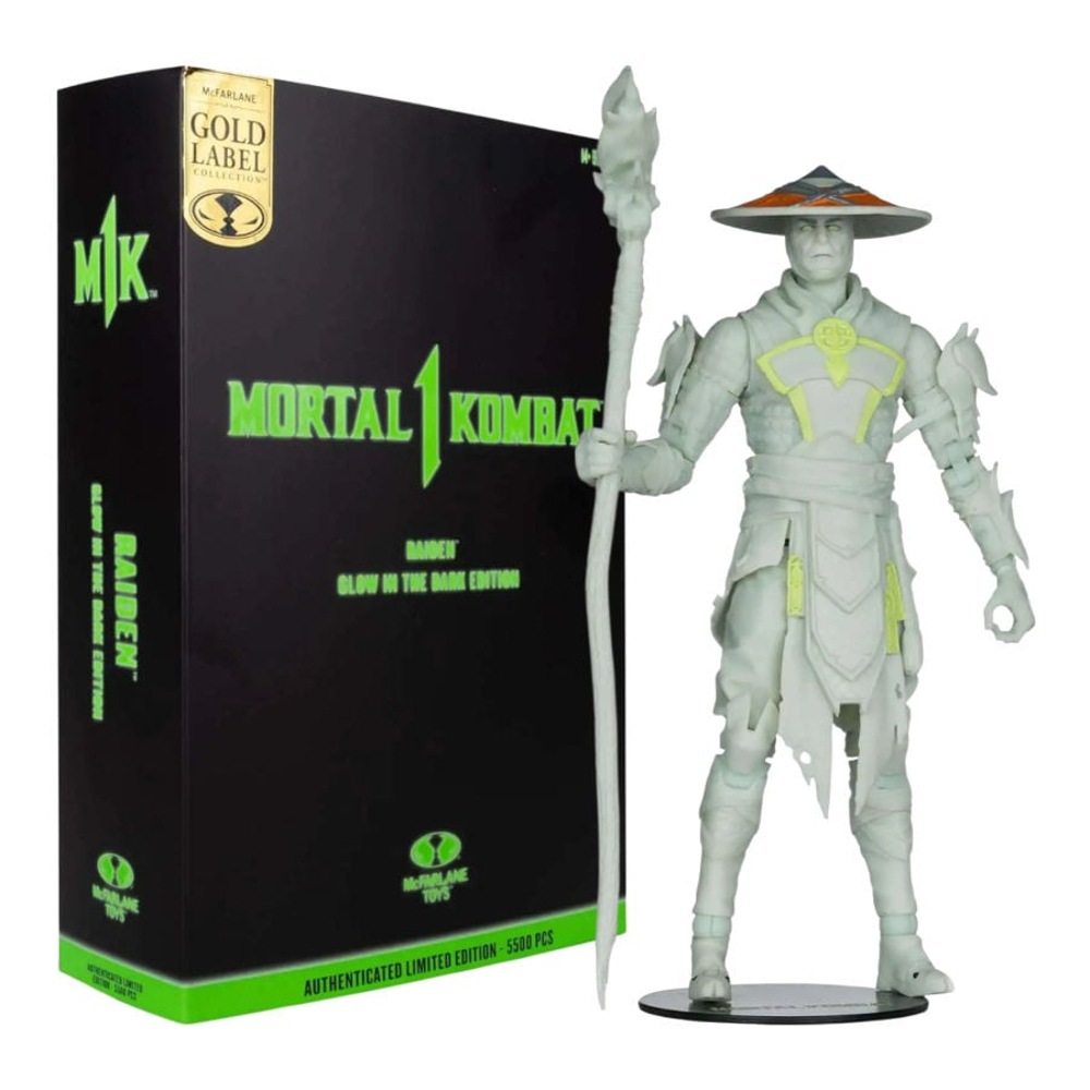 Buy Mortal Kombat Raiden Glow in the Dark Edition Gold Label 7 inch ...
