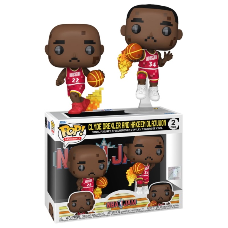 Buy NBA Basketball Jam Clyde Drexler and Hakeem Olajuwon 8-Bit 2 Pack ...