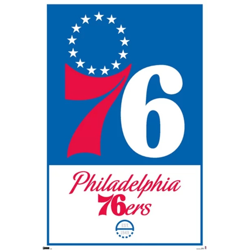 Buy NBA Philadelphia 76Ers Logo Poster - MyDeal