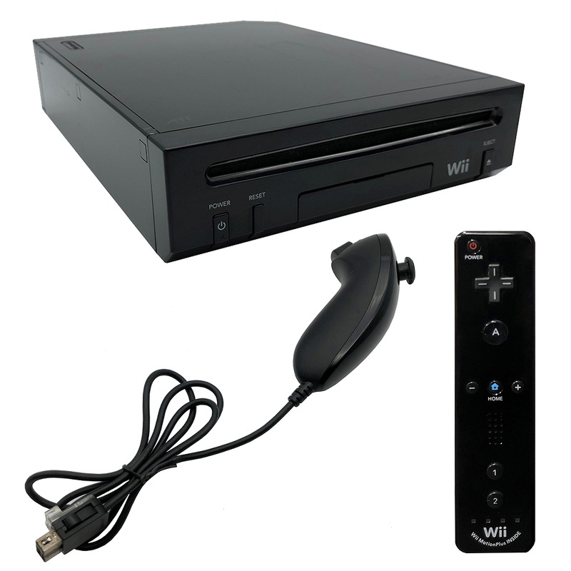 Buy Nintendo Wii Black Console (Without Gamecube Ports) [Pre-Owned ...