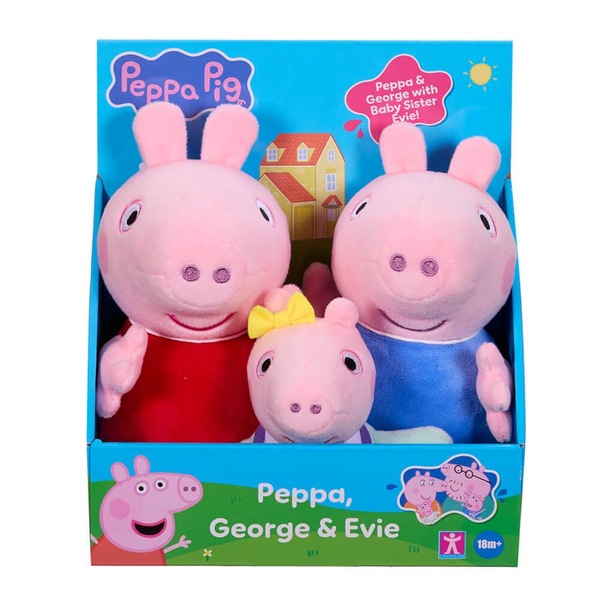 Buy Peppa Pig Peppa, George and Evie Trio Pack - MyDeal Australia