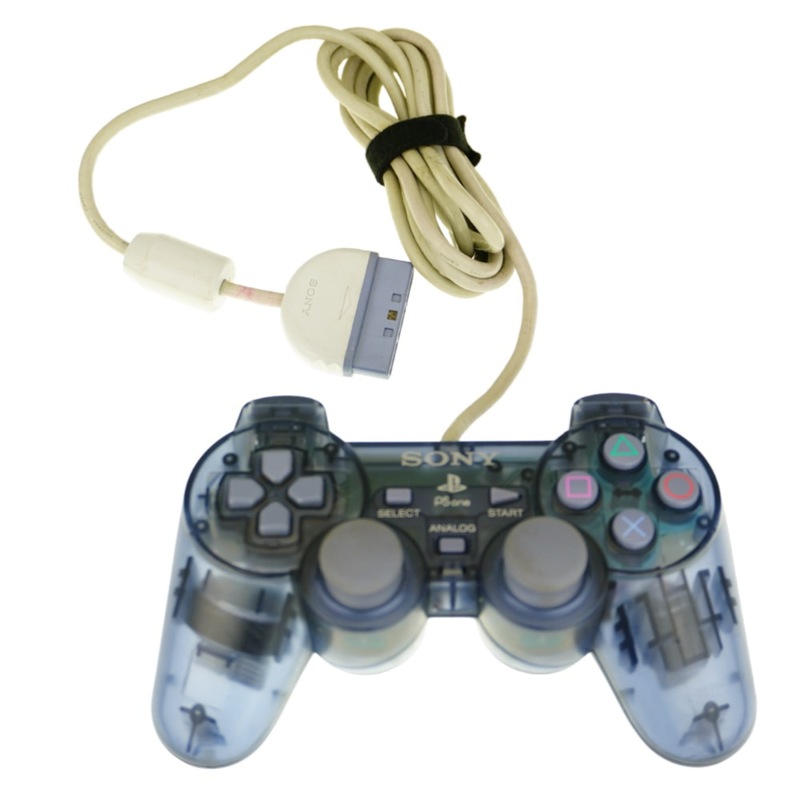 Buy Playstation 1 Clear Black Dualshock Controller [Pre Owned] - MyDeal