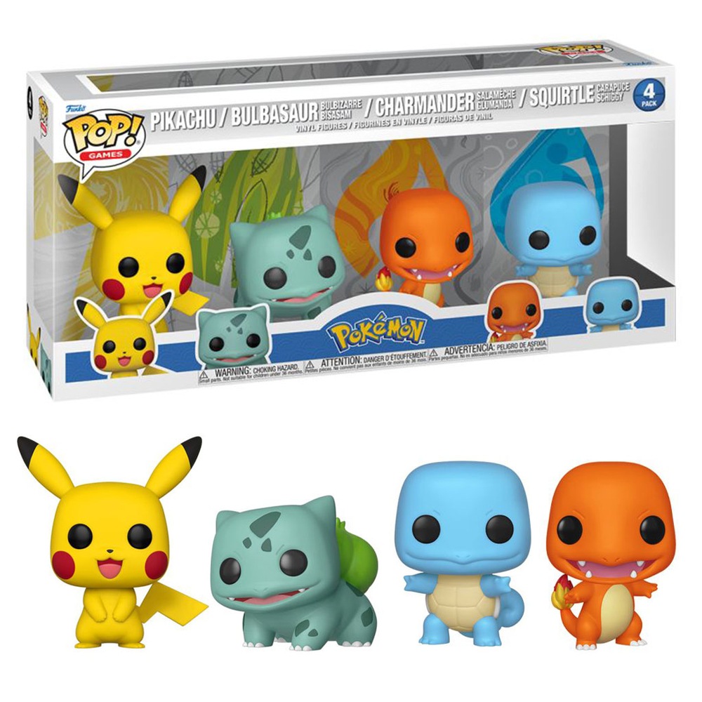 Buy Pokemon Pikachu, Bulbasaur, Charmander and Squirtle (Starters ...