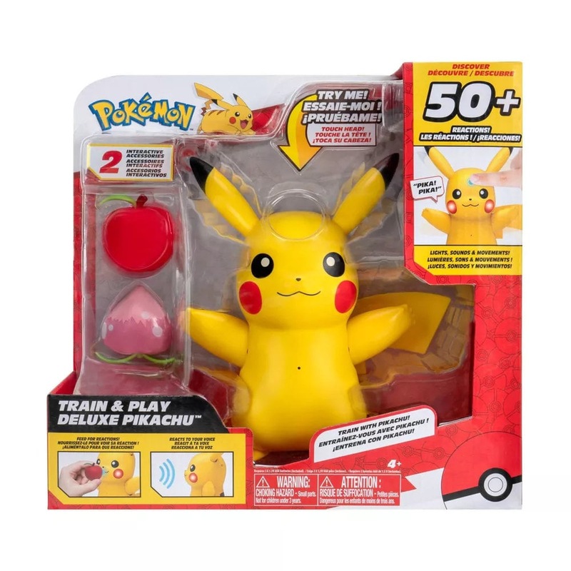 Buy Pokemon Pikachu Train and Play Deluxe Interactive Action Figure ...