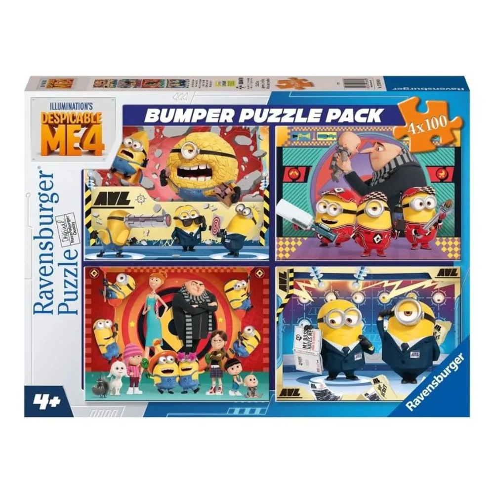 Buy Ravensburger Despicable Me Bumper Pack 4 x 100 Piece Jigsaw Puzzle ...