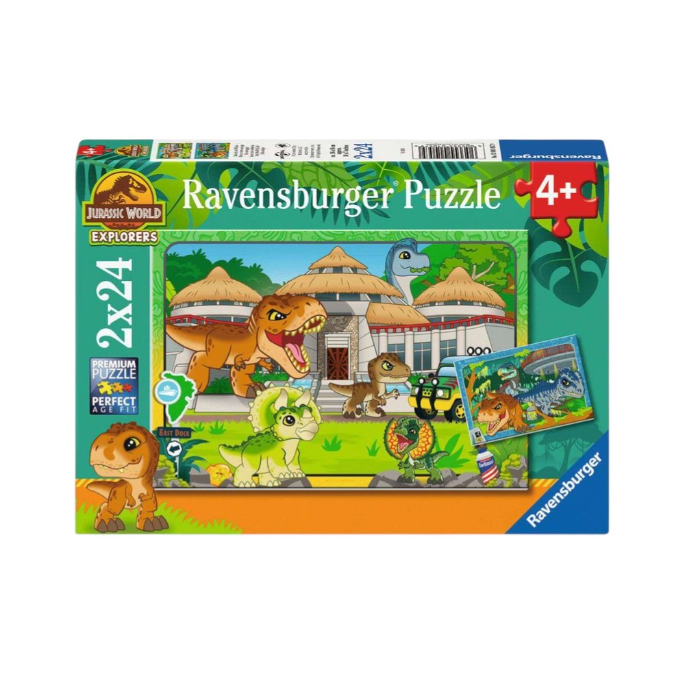 Buy Ravensburger Jurassic World Explorers 2 x 24 Piece Jigsaw Puzzle ...