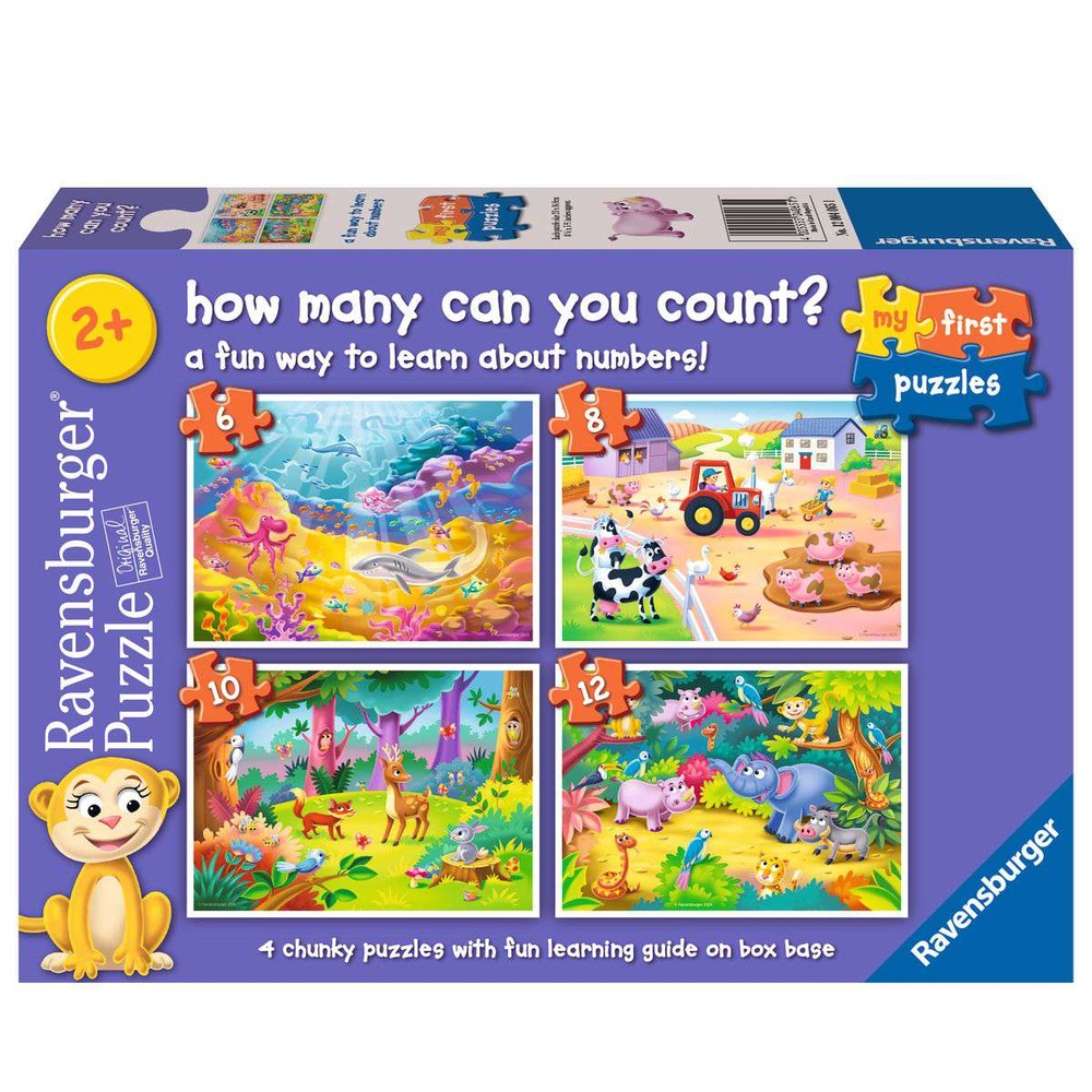 Buy Ravensburger My First Puzzles How Many Can You Count 6/8/10/12 ...