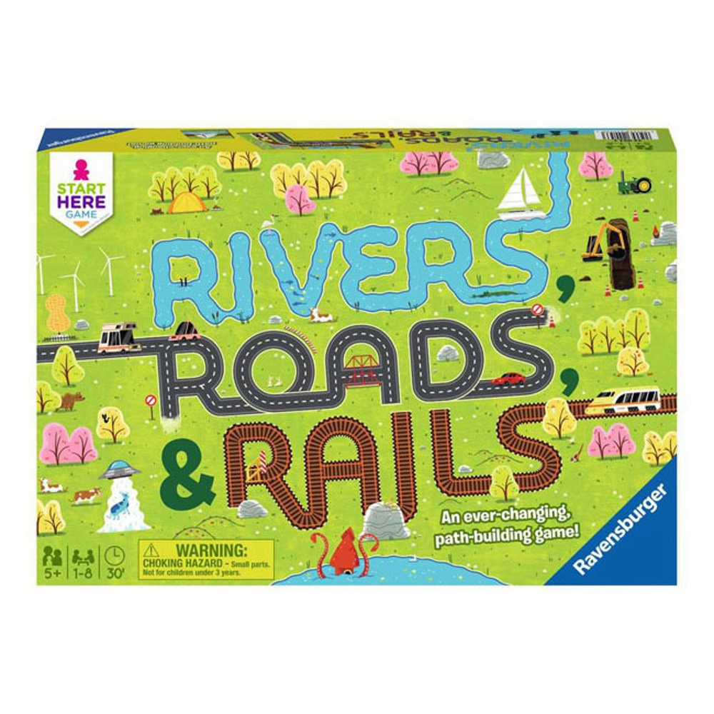 Buy Ravensburger Rivers, Roads and Rails Board Game - MyDeal Australia