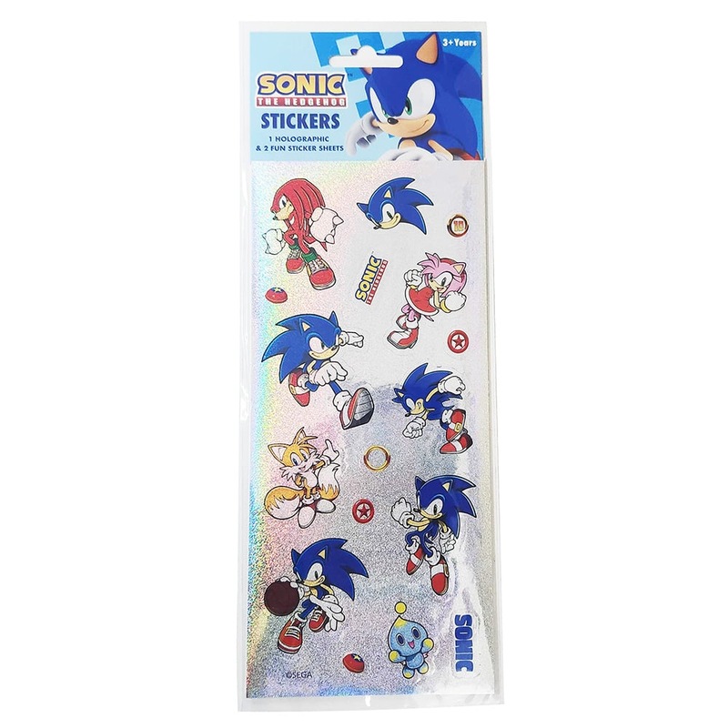 Buy Sonic the Hedgehog Holographic Stickers 3 Pack - MyDeal