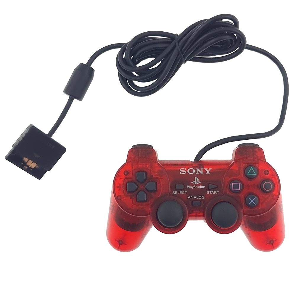Buy Sony PS2 DualShock 2 Controller (Transparent Red) [Pre-Owned ...