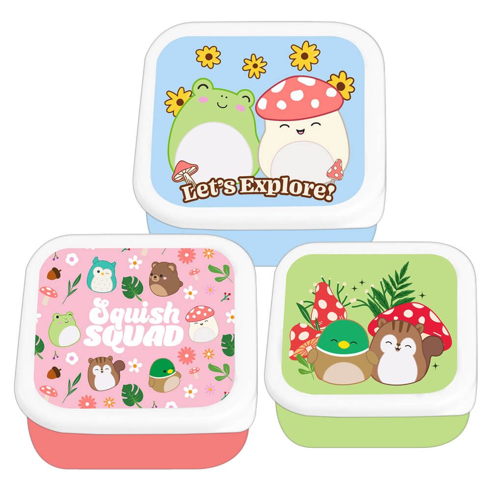Buy Squishmallows Cottage Collection Storage Containers 3 Pack - MyDeal ...