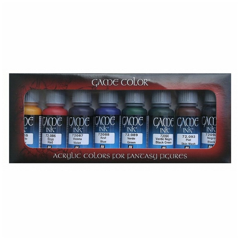 Buy Vallejo Game Colour, Colours for Fantasy Figures 8 Colour Set Inks ...