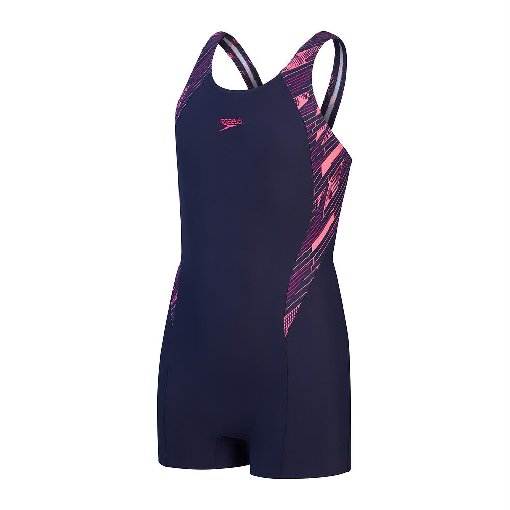 Buy Speedo Girls Hyperboom Splice Legsuit - True Navy/Electric Pink ...