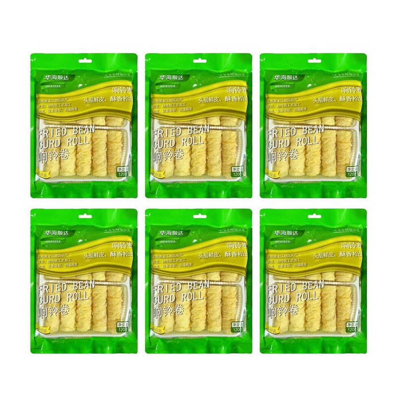Buy Huahai shunda Fried Bean Curd Roll 120g X6Pack - MyDeal