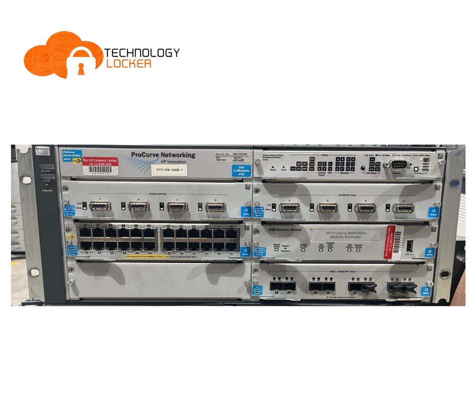 Buy HP ProCurve J8697A 5406zl Switch Chassis J8702A J9538A J9154A 2x ...