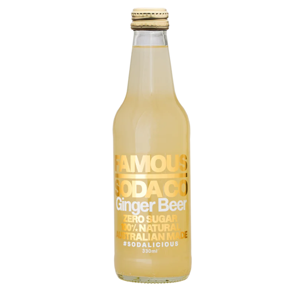 Buy Famous Soda Co Ginger Beer - 12 x 330ml Bottles - MyDeal Australia