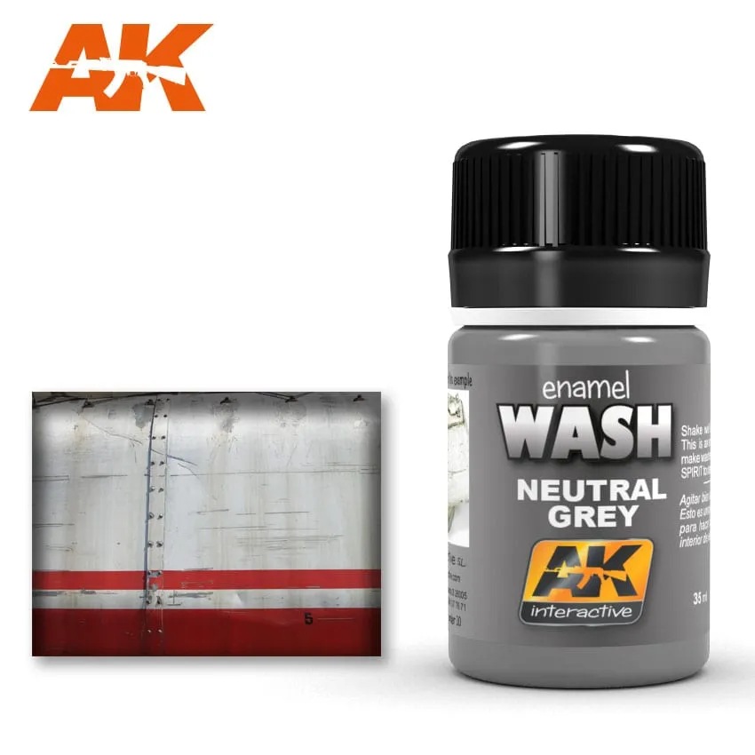 Buy AK Interactive - Weathering Products - Wash Neutral Dark Grey 35ml ...