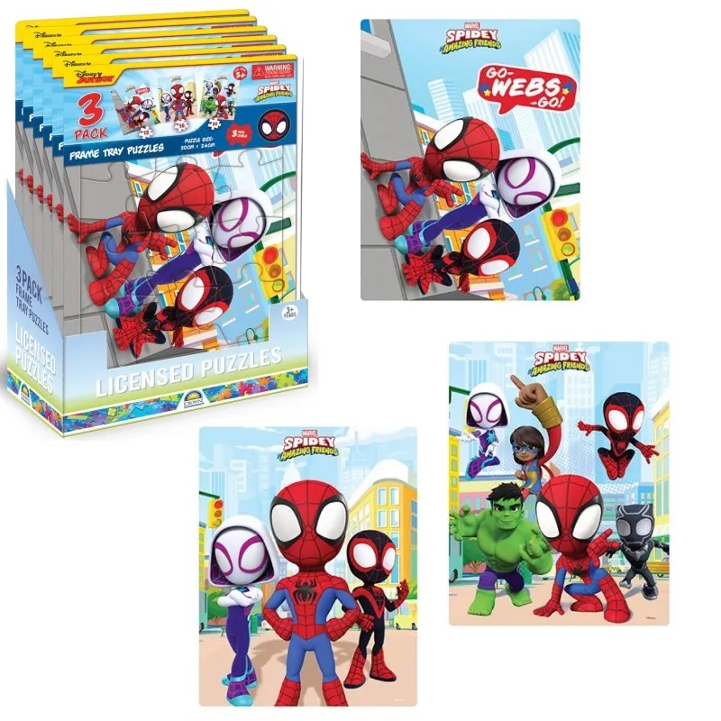 Buy Frame Tray Puzzles - Spidey and His Amazing Friends 3pk - MyDeal ...