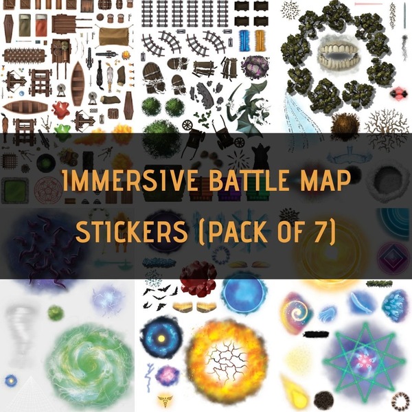 Buy Immersive Battle Map Assortment Sticker Pack (7) - MyDeal Australia