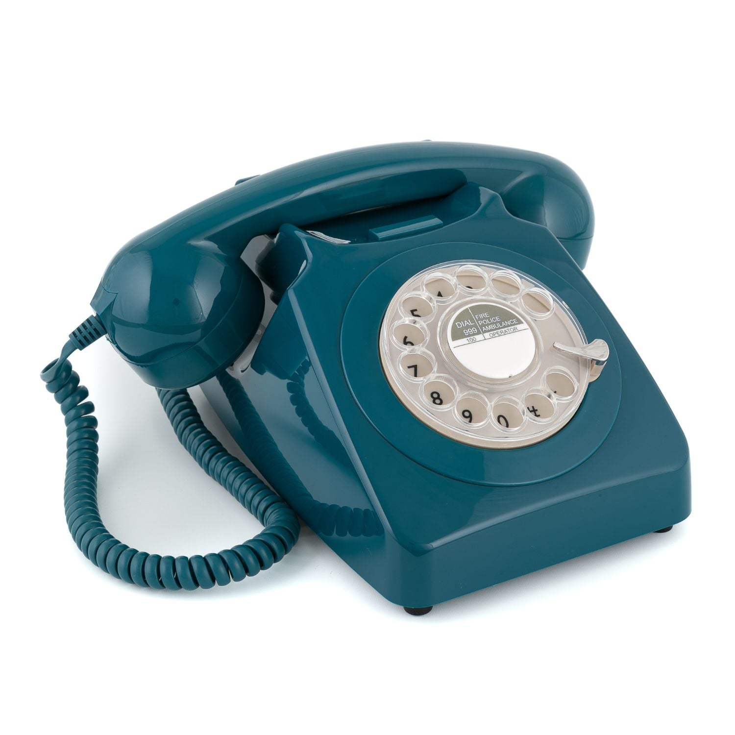 Buy GPO Retro 746 Rotary Landline Corded Desk Phone Telephone - Azure ...