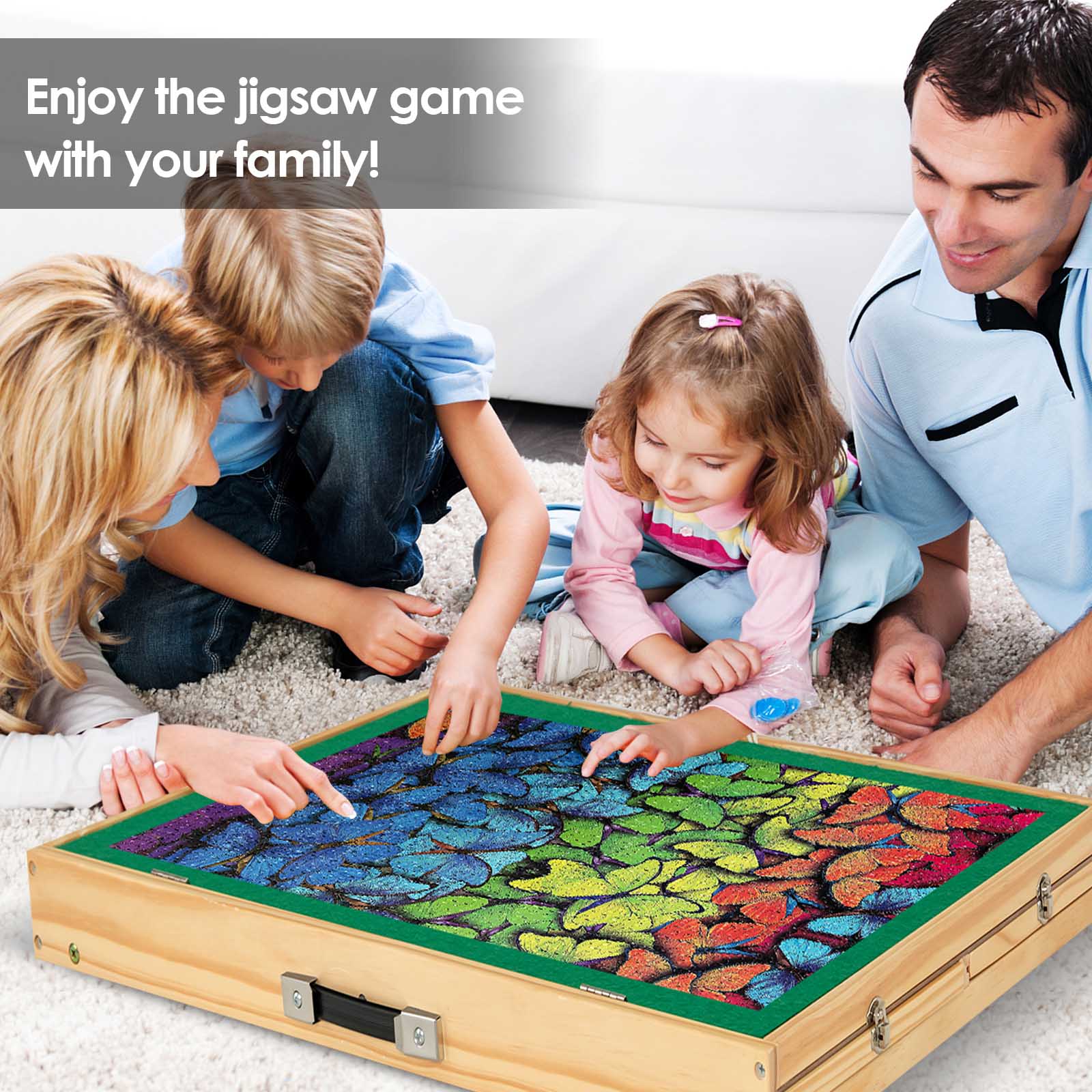 Buy Babyjoy 1000 PCS Jigsaw Kids Puzzles Table Angle Adjustable Jigsaw ...