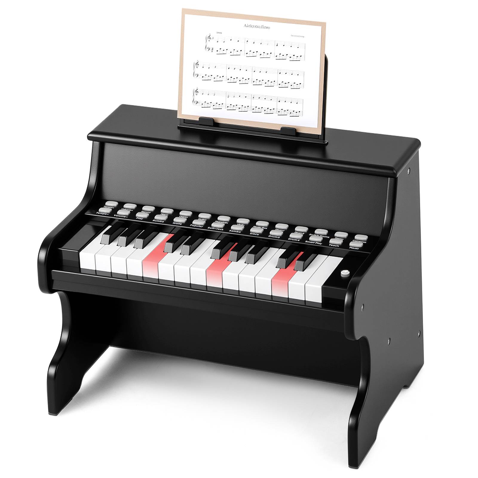 Buy Babyjoy 25 Keys Kids Piano Keyboard w/Music Stand & Teaching Mode ...
