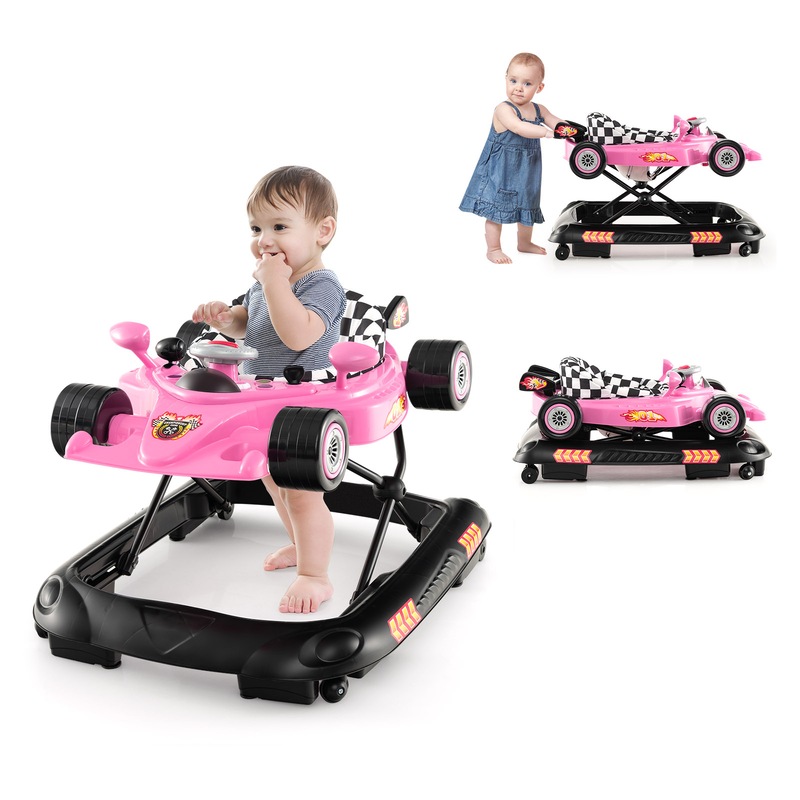 Buy Babyjoy Folding Baby Walkers Race Car Themed Infant Pusher Walker ...