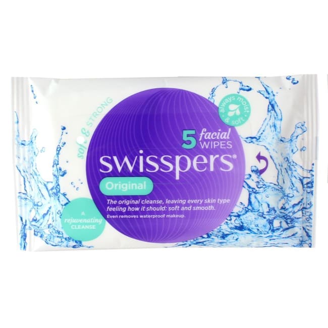 Buy Swisspers Original Facial Wipes - 5 Pack - MyDeal Australia