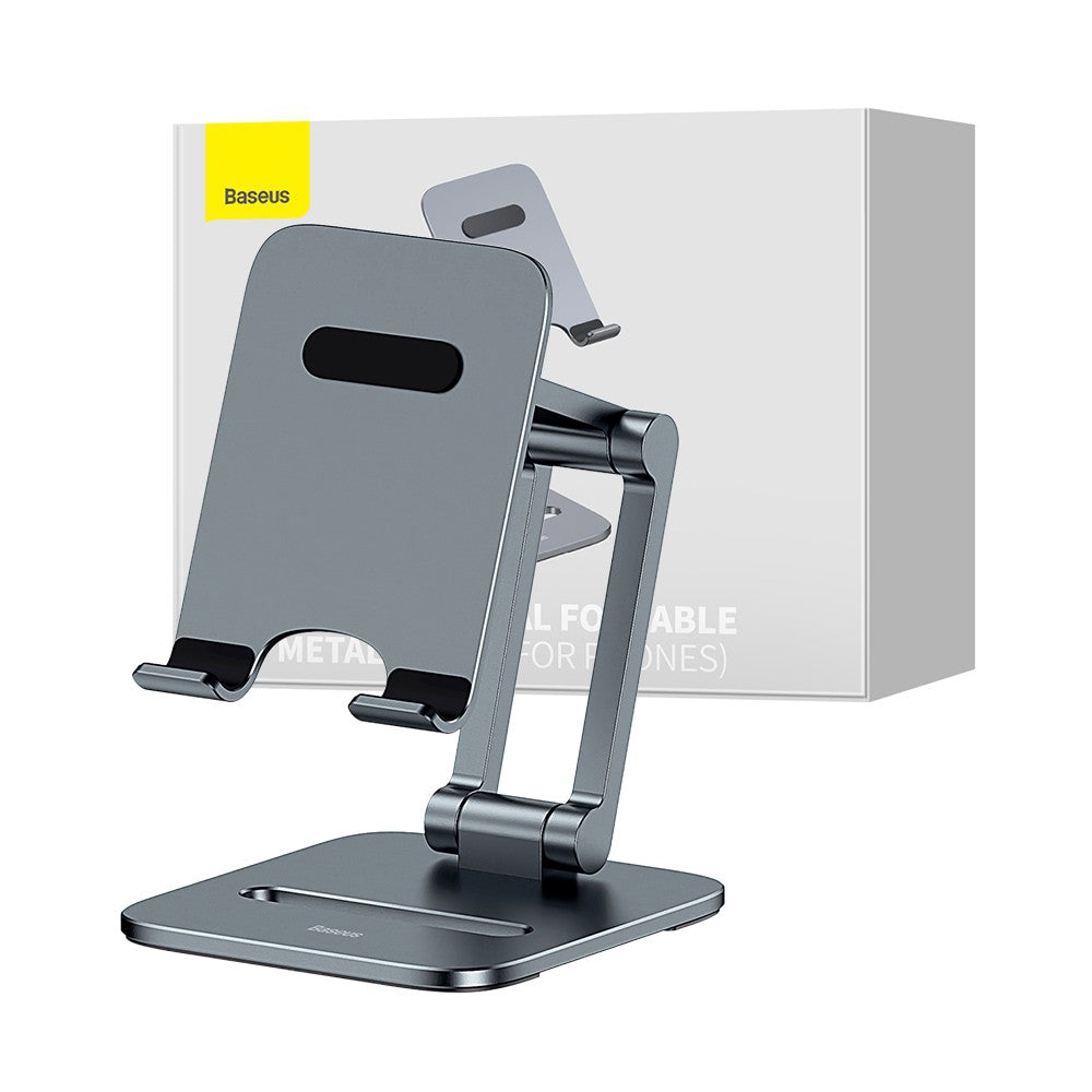 Buy Baseus Desktop Biaxial Foldable Metal Stand For Phones-Gray ...